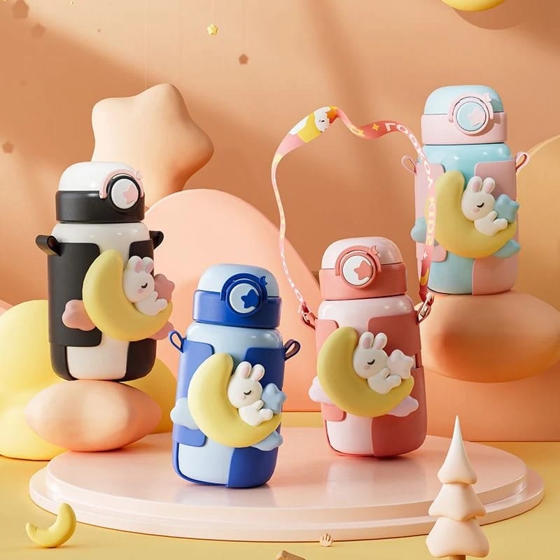 Cute Kawaii Insulated Hot and Cold Sipper Flask for Kids School Picnic ...
