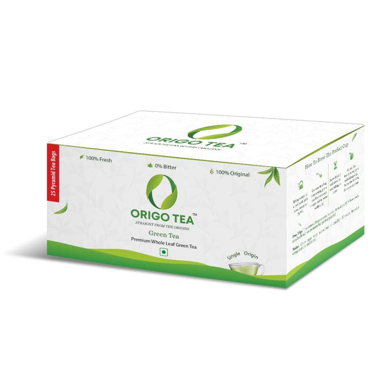 Origo Tea - Premium Whole Leaf Green Tea - 25 Pyramid Tea Bags in ...