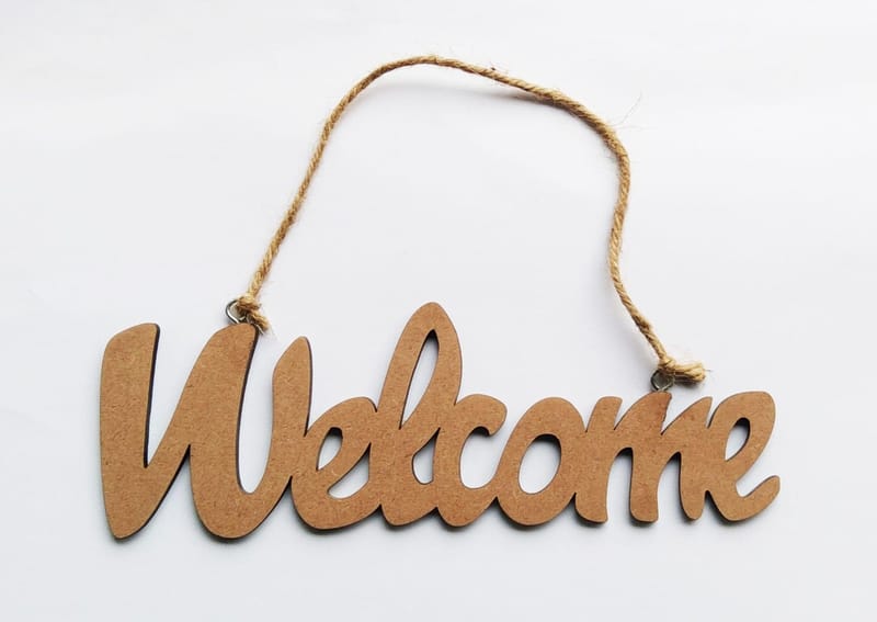 IVEI MDF Welcome Plaque - DIY
