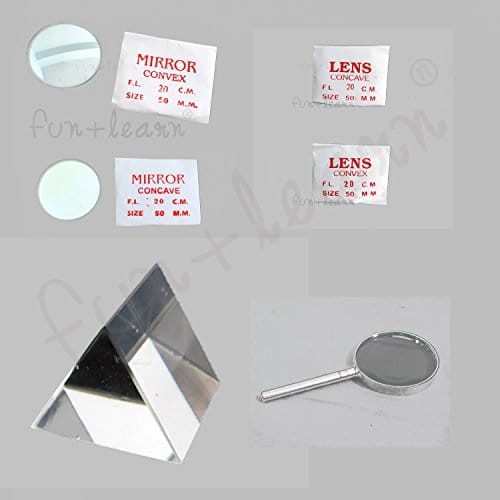 FUN + LEARN 50mm Premium Glass Concave and Convex Mirror + 50mm Premium ...