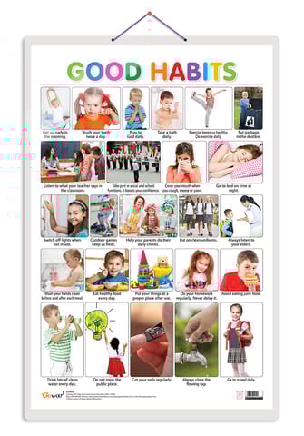 Good Habits Early Learning Educational Chart for Kids | 20"X30" inch ...