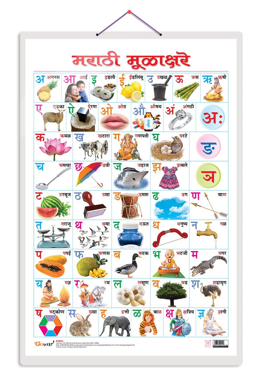 Marathi Varnamala?(Marathi) Early Learning Educational Chart for Kids ...