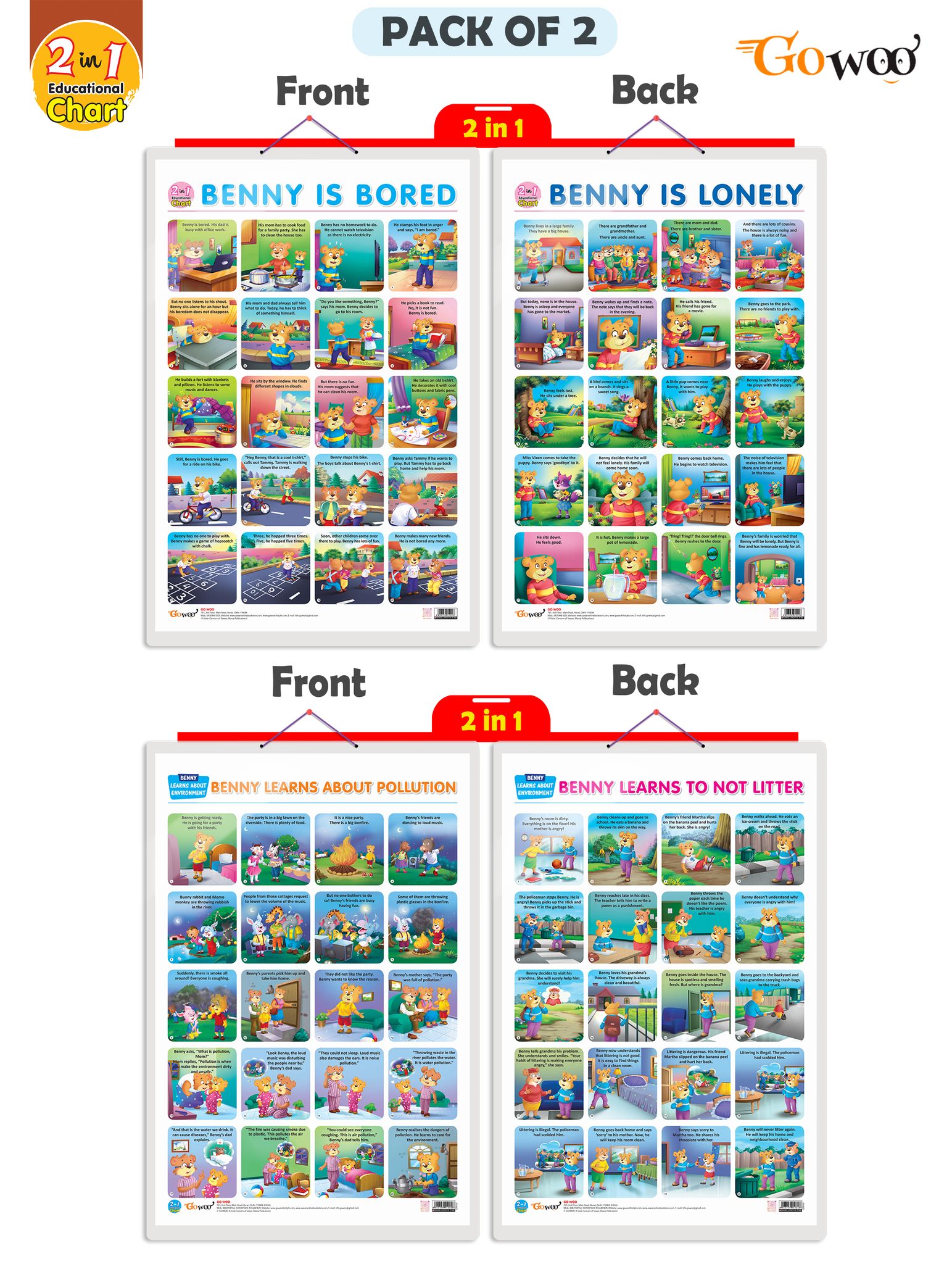 Set of 2 | 2 IN 1 BENNY IS BORED AND BENNY IS LONELY and 2 IN 1 BENNY ...