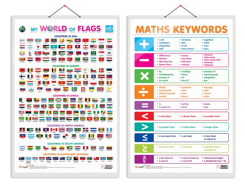 Set of 2 My World of Flags and MATHS KEYWORDS Early Learning ...