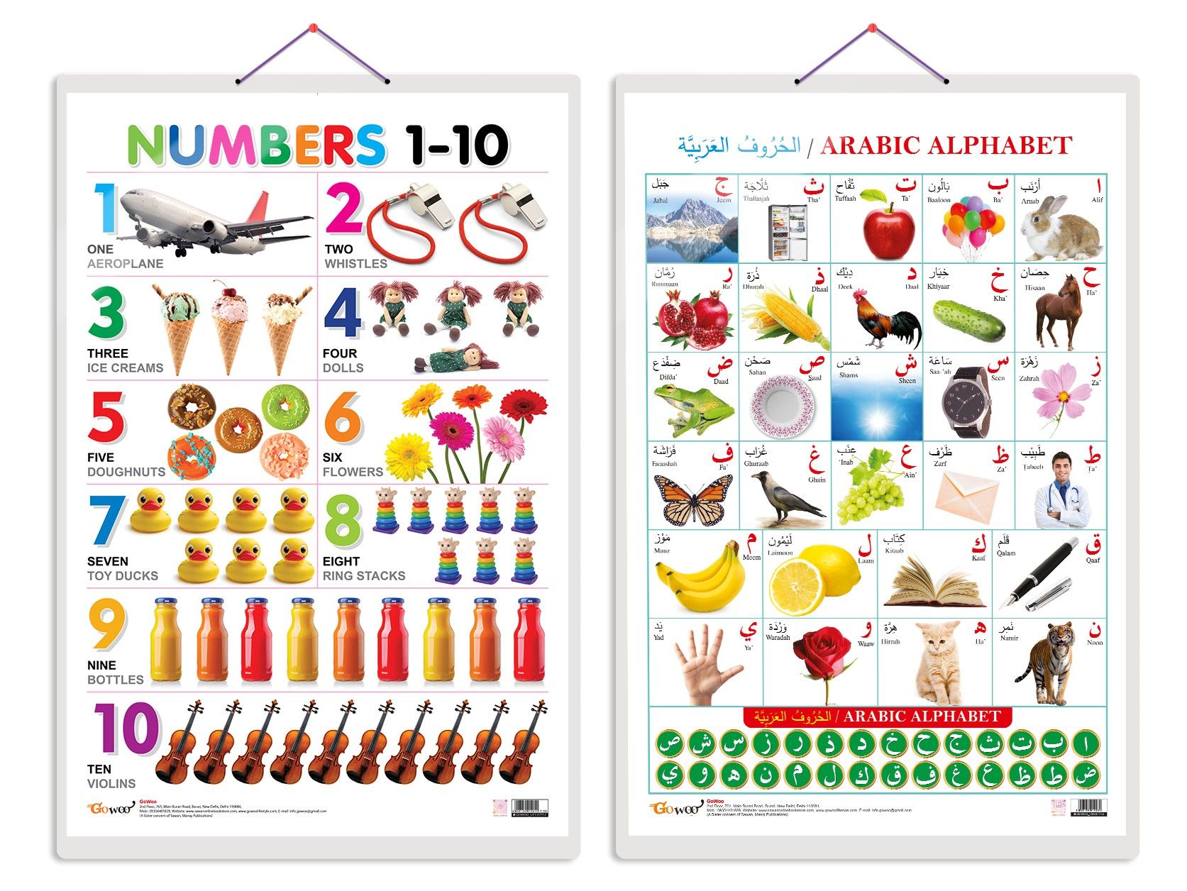 Set of 2 Numbers 1-10 and Arabic Alphabet?(Arabic) Early Learning ...