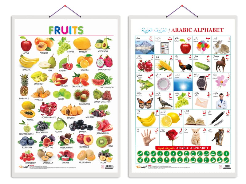 Set of 2 Fruits and Arabic Alphabet?(Arabic) Early Learning Educational ...