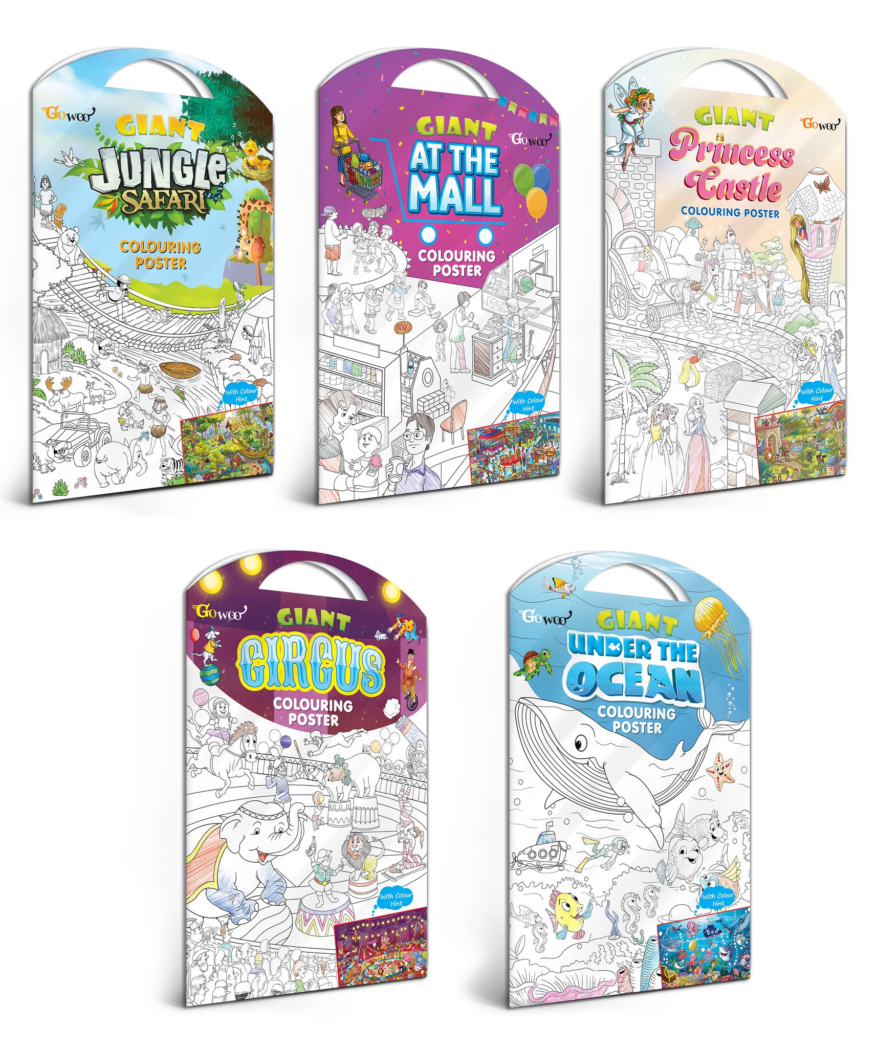 GIANT JUNGLE SAFARI COLOURING POSTER, GIANT AT THE MALL COLOURING ...
