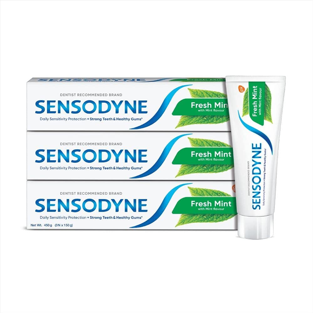 Sensodyne Fresh Mint Sensitivity Relief Toothpaste Combo Pack For Daily ...