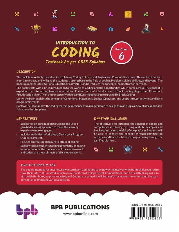 Introduction to Coding: Textbook As per CBSE Syllabus (Class 6) Akshita