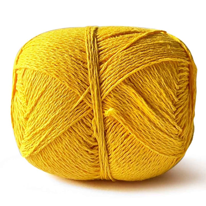 Mango Yellow Color 4 Ply Crochet Thread Cotton Yarn for Knitting ...