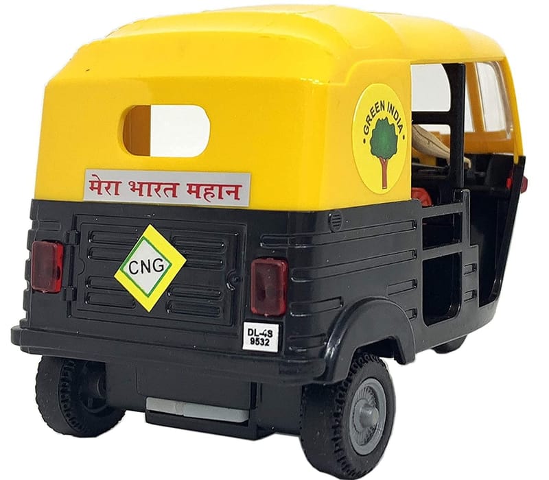 Mehtab Auto Rickshaw Toy for Kids Pull Back Action Mini Auto Rickshaw ...