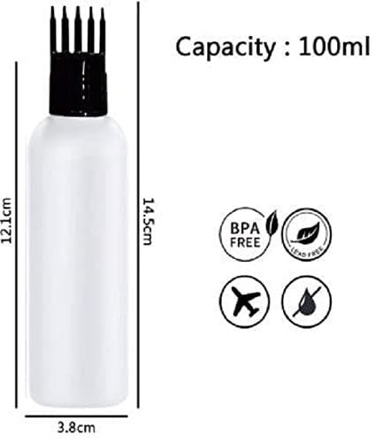 Elecsera 100ML White Bottle + Hair Root Applicator (Black) + Flip Top ...
