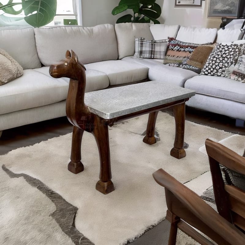 Handicraft Coffee Table, Wooden Camel Table/Side Table/Lamp Table ...