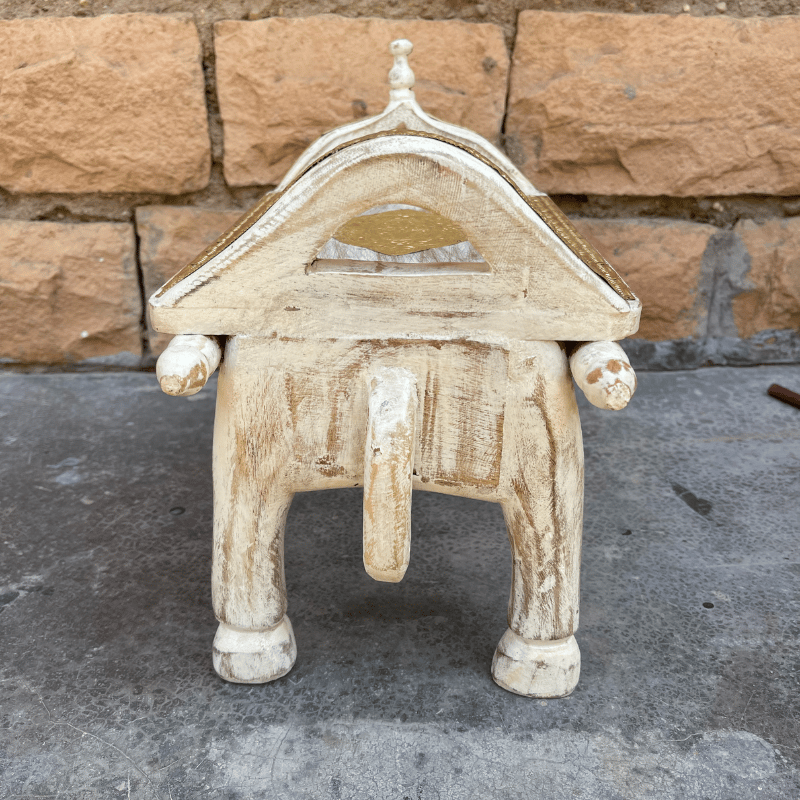 Handicraft Showpiece Elephant Table, Wooden Coffee Table/Living-room ...