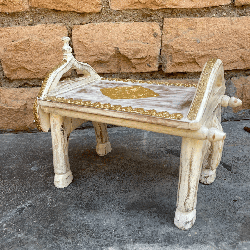 Handicraft Showpiece Elephant Table, Wooden Coffee Table/Living-room ...