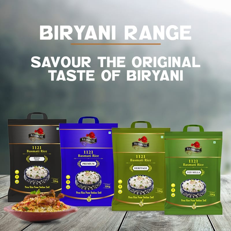 Red Rose Premium Basmati Rice, Aged Long Grains, Aromatic, 1 KG