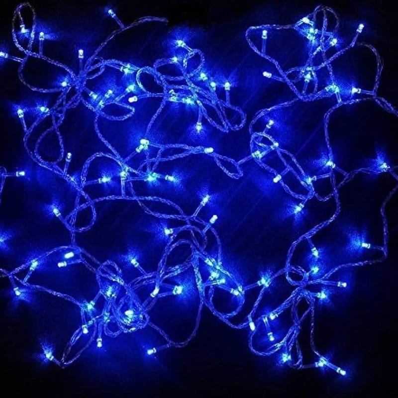 Ekdant Blue Plastic Rice Lights 10 Mtr Serial Bulbs Ladi Decoration ...