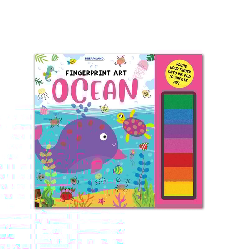 Ocean Fingerprint Art Activity Book for Children Age 4 - 9 years with ...