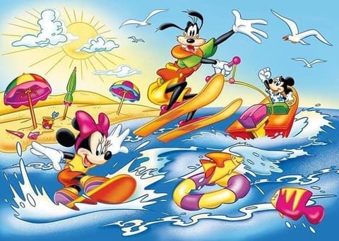 APM Kids Mickey Mouse Cartoon Wall Sticker Fully Waterproof Vinyl ...