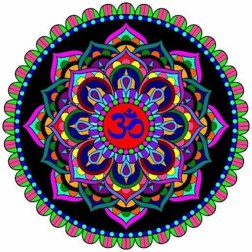 APM Rangoli Waterproof Laminated Floor Sticker in 15X15 inches (RNG3)