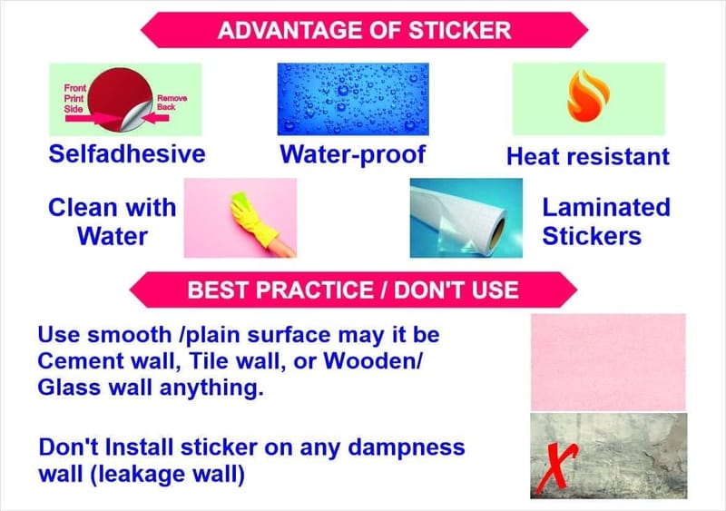 APM Rangoli Waterproof Laminated Floor Sticker in 15X15 inches (RNG3)