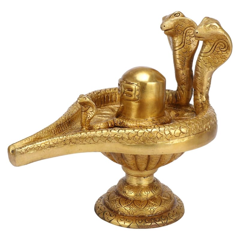 ARTVARKO Brass Shiva Shivling Idol with Naag Nagin Couple Family for ...