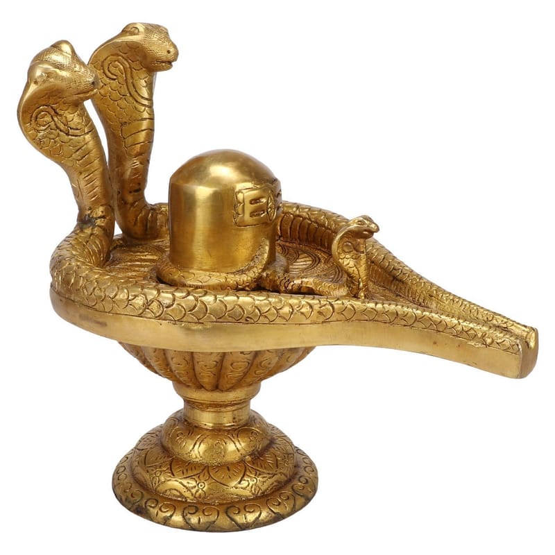 ARTVARKO Brass Shiva Shivling Idol with Naag Nagin Couple Family for ...