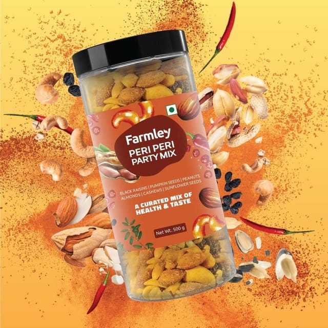 Farmley Peri Peri Party Mix 500 g Healthy Snacks Mixture of Dry Fruits ...