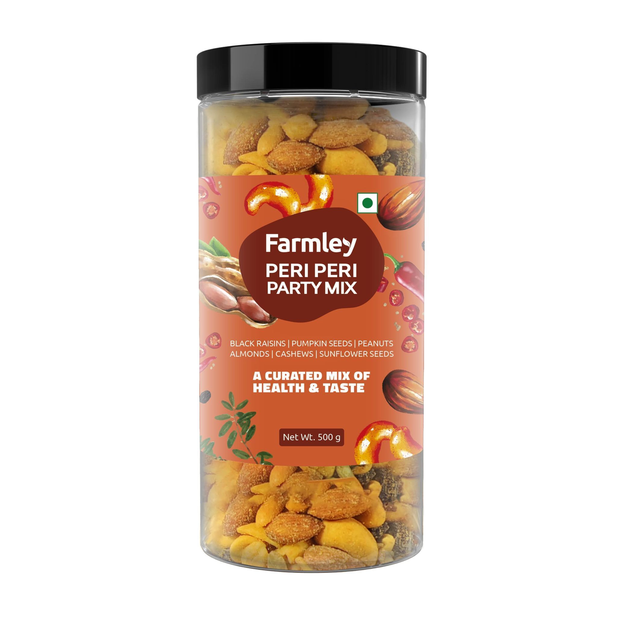 Farmley Peri Peri Party Mix 500 g Healthy Snacks Mixture of Dry Fruits ...