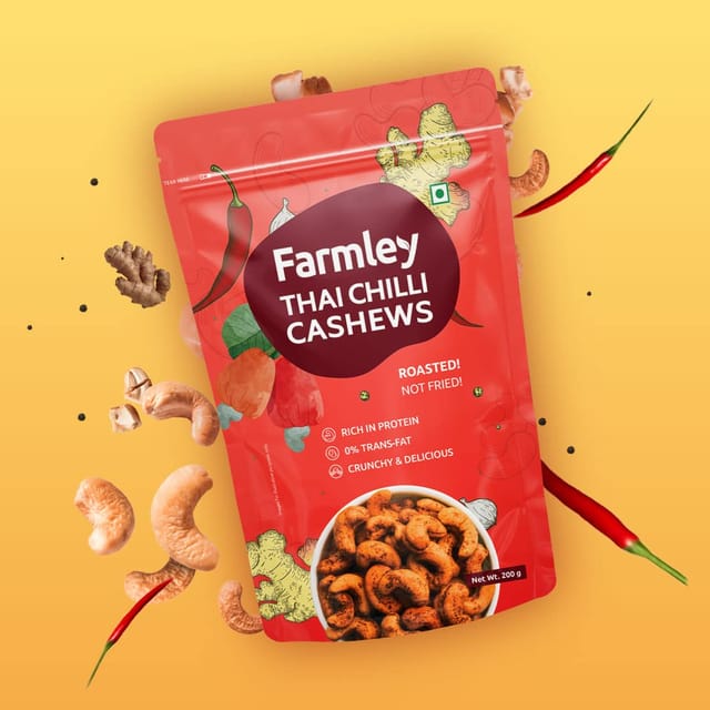 Farmley Roasted Cashew Nuts and Party Mix Snacks I 4 Roasted Cashew ...