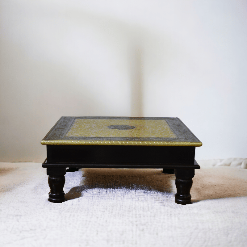 Brass Wooden Pooja Chowki, Pooja Chowki, Chowki, Chowki Chaurang, Pooja ...