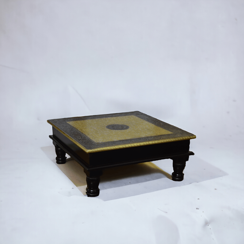 Brass Wooden Pooja Chowki, Pooja Chowki, Chowki, Chowki Chaurang, Pooja ...