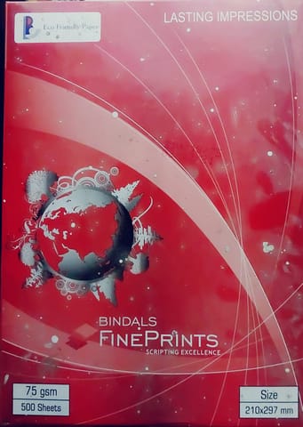 Bindal Fine Prints A4 Size Copier/Printing Paper - 75 GSM, 1 Ream, 500 ...