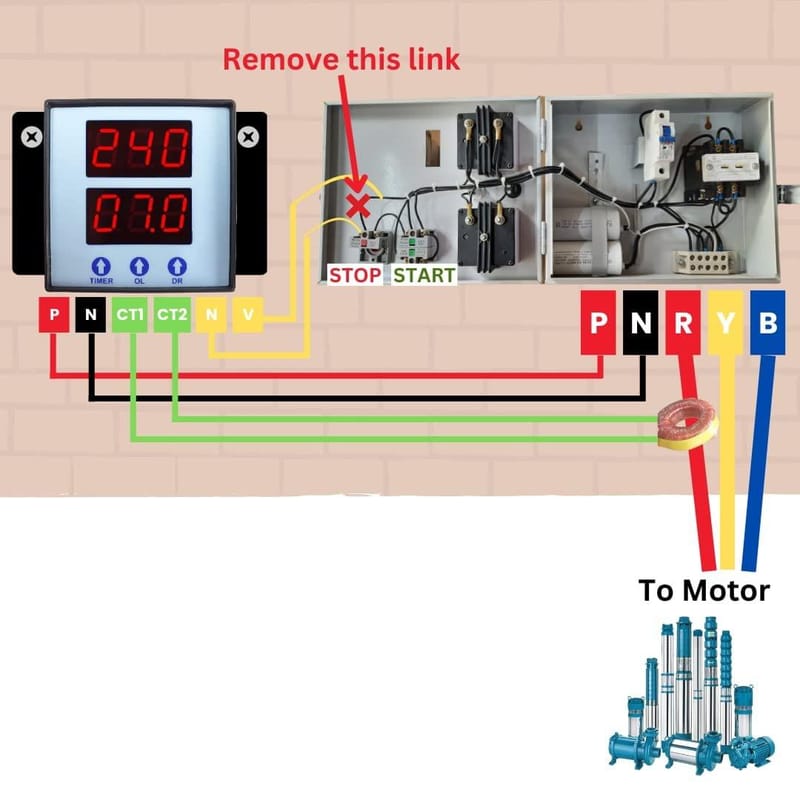 HAPPI Motor Protection Device With Dry Run, Overload, Overvoltage, Undervoltage Protection and ...