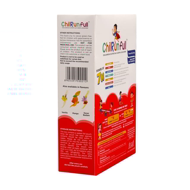 ChilRun Full 2+ Health and Nutrition Drink, Chocolate, 400g, Box. Total ...
