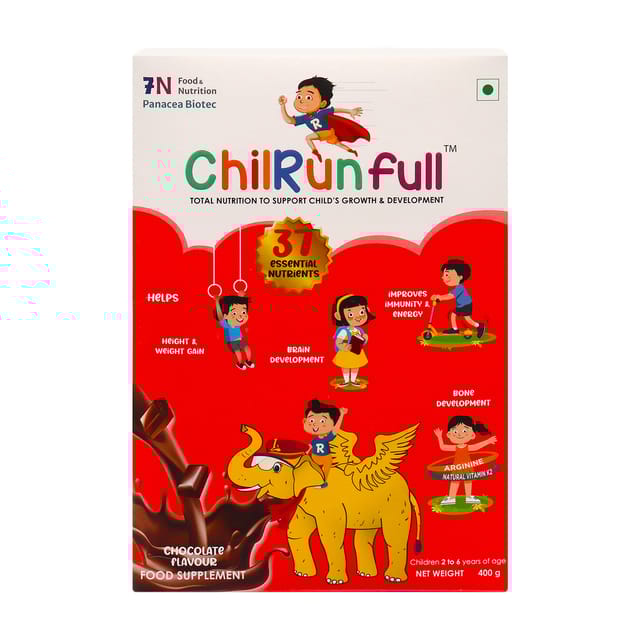 ChilRun Full 2+ Health and Nutrition Drink, Chocolate, 400g, Box. Total ...