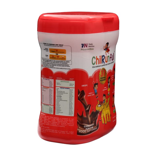 ChilRun Full 2+ Health and Nutrition Drink, Chocolate, 400g, Jar. Total ...