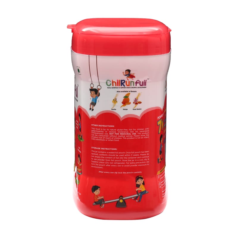 ChilRun Full 2+ Health and Nutrition Drink, Chocolate, 400g, Jar. Total ...