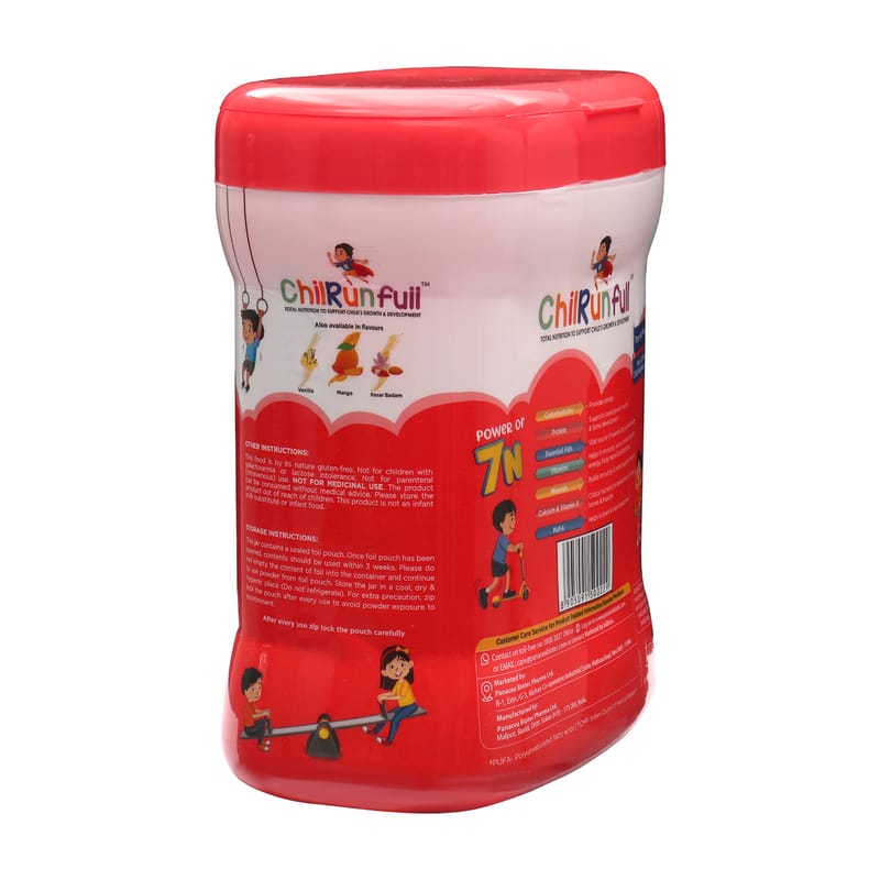 ChilRun Full 2+ Health and Nutrition Drink, Chocolate, 400g, Jar. Total ...