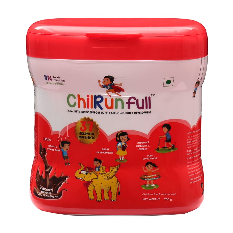 ChilRun Full 2+, Health and Nutrition Drink, Chocolate, 200g, Jar ...