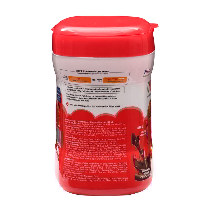 ChilRun Full 2+, Health and Nutrition Drink, Chocolate, 200g, Jar ...