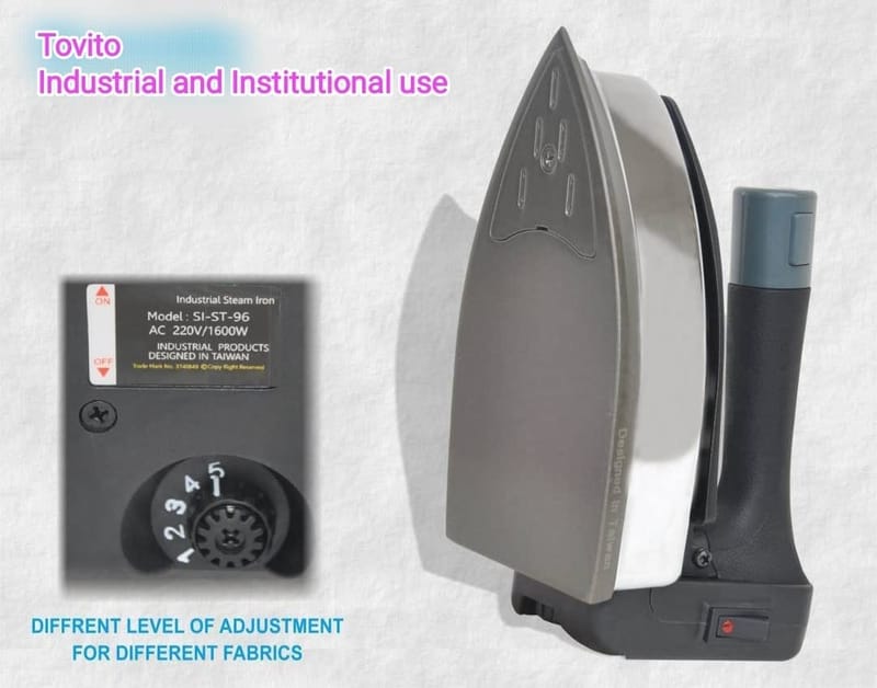 Tovito ST-96 Shilter Indusrial Electric Steam iron 1200W with 4ltr ...