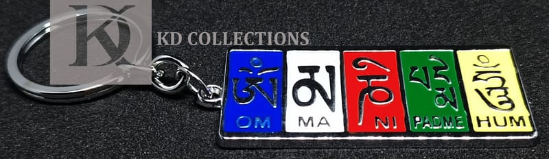 KD COLLECTIONS Tibetan Ladakh Flag Prayer Words Metal Keychain & Jai ...