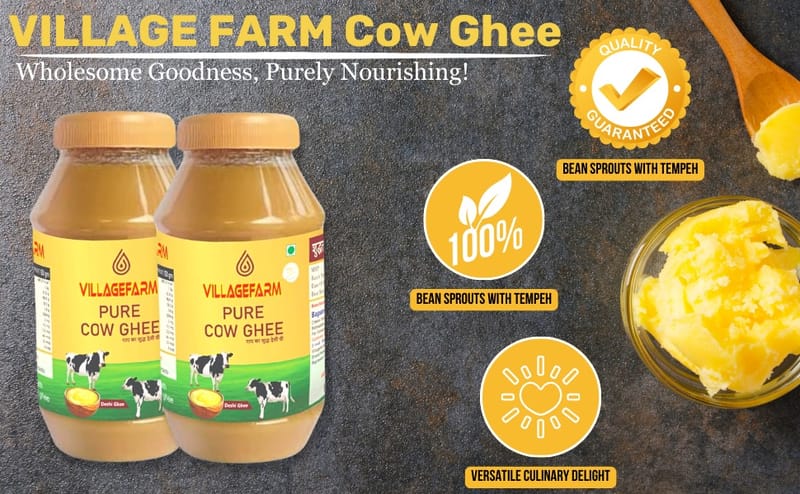 VILLAGE FARM Cow's Pure A2 Butter Gir Cow Tasty Ghee 100% Desi Indian ...