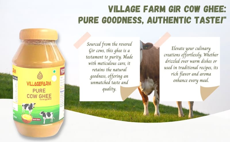 VILLAGE FARM Cow's Pure A2 Butter Gir Cow Tasty Ghee 100% Desi Indian ...