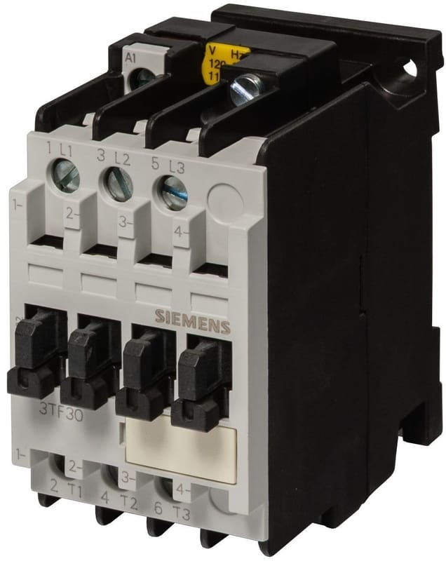 Siemens Sicop 9A 230V 1NC Triple Pole Contactor, 3TF30010AP0