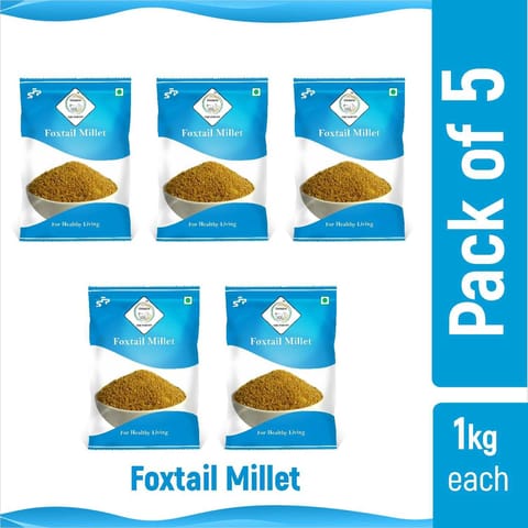 SWASTH Unpolished and Natural Foxtail Millet 05kg Pack of 5 - 1Kg Each ...
