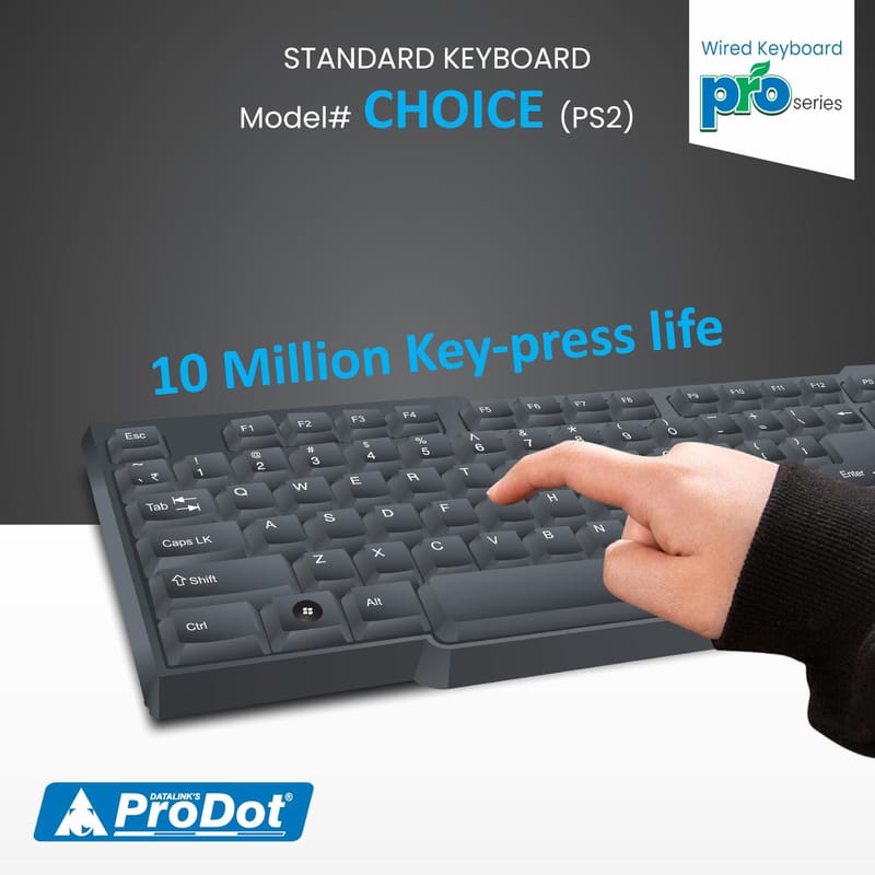 ProDot Choice Made in India Wired PS2 Standard Keyboard (Black)