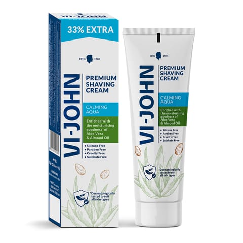 VI-JOHN Premium Shaving Cream, Enriched with the moisturising goodness ...