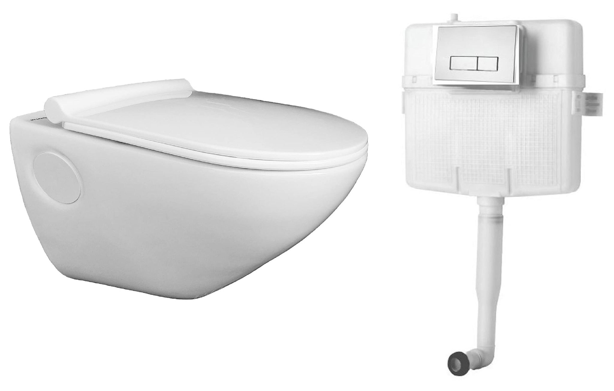Belmonte Combo of Wall Mounted/Wall Hung Western Toilet/Commode/EWC ...